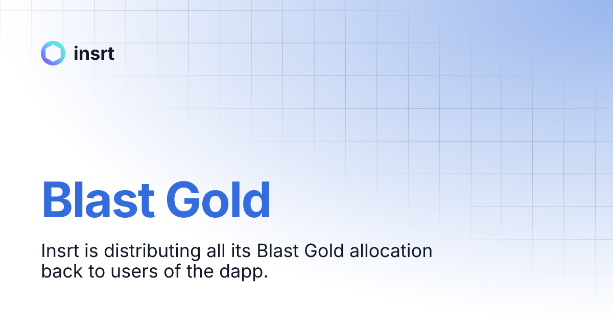 Blast Gold | insrt